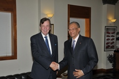 Mr Patrick Maddams calls on Prime Minister Navin Ramgoolam