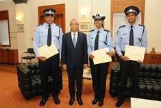 Three Police Officers receive commendation letters from Prime Minister