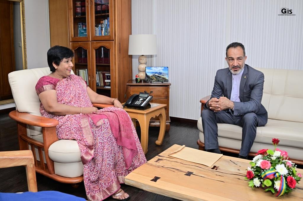 Iranian Ambassador calls on Vice-Prime Minister Dookun-Luchoomun