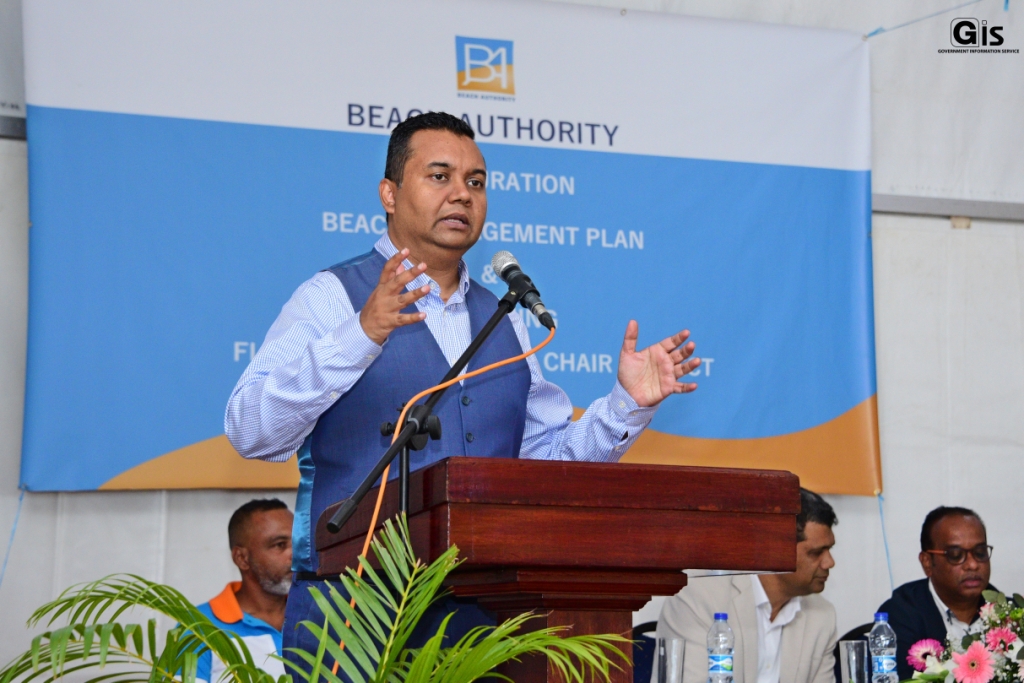 Minister Ramano launches the Beach Management Plan at Belle-mare