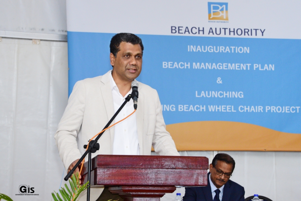 Minister Ramano launches the Beach Management Plan at Belle-mare