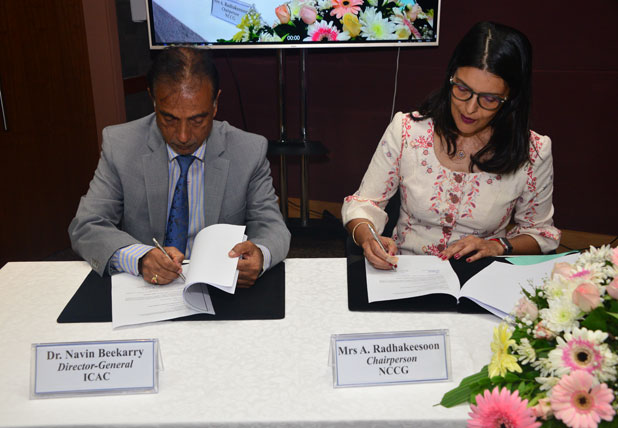 MoU signed between ICAC and NCCG to promote good corporate governance