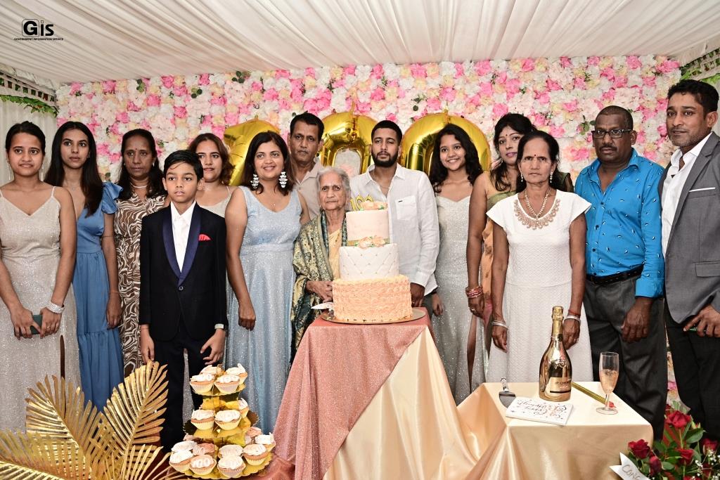 Mrs Angelay Valaydon from Flacq celebrates her 100th birthday