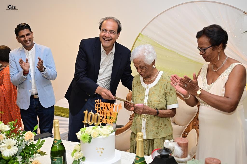 Mrs Anne Marie Edmee Castagnet celebrates her 100th birthday