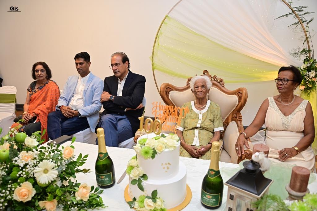 Mrs Anne Marie Edmee Castagnet celebrates her 100th birthday