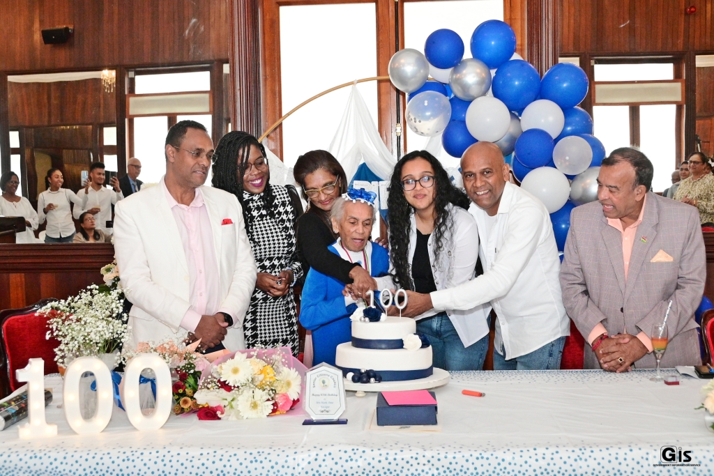 Mrs Marie Anne Macaque honoured for her 100th birthday