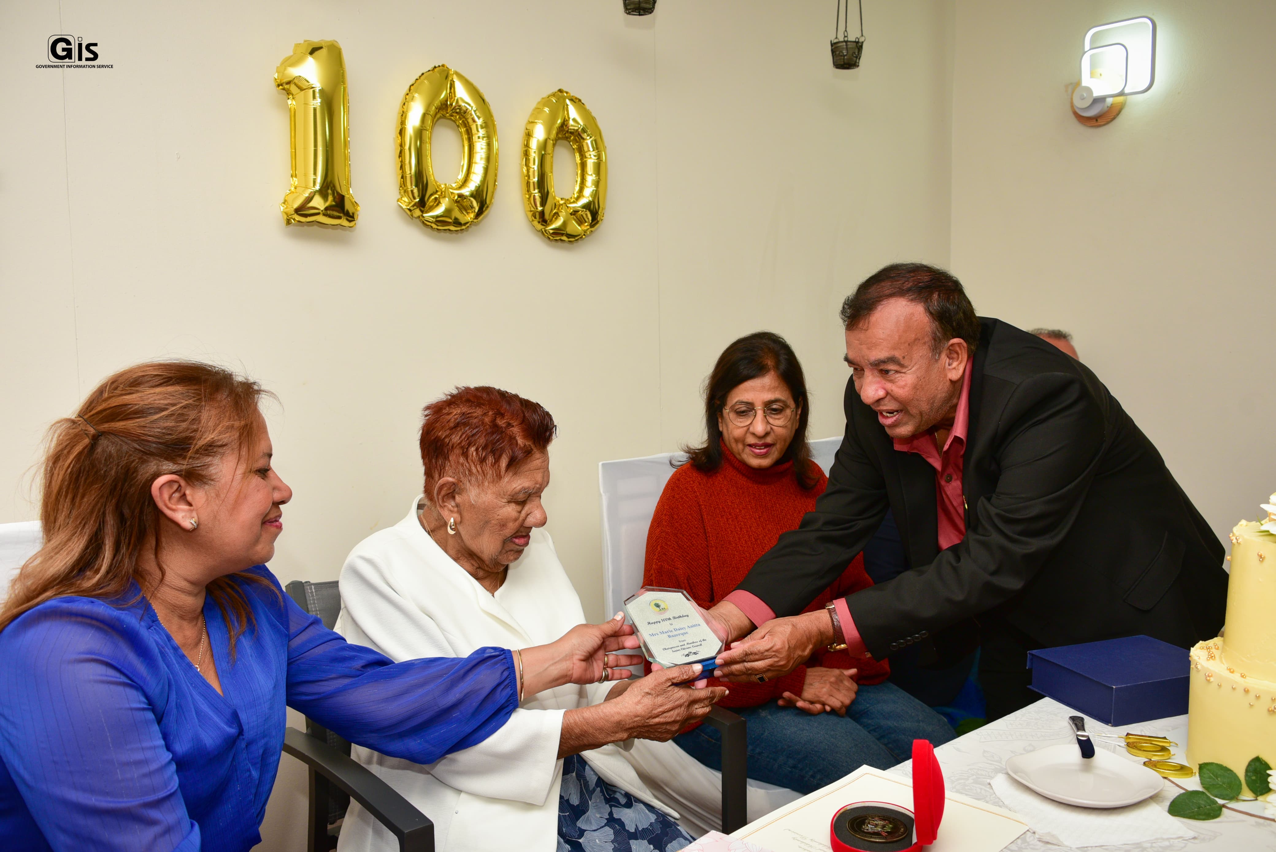Mrs Marie Daisy Anitta Bazerque celebrates her 100th birthday