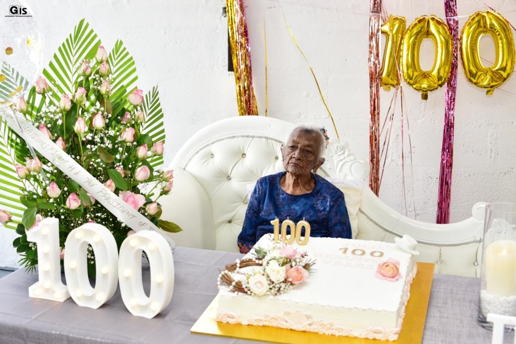Mrs Marie Julia Lamour celebrates 100th birthday