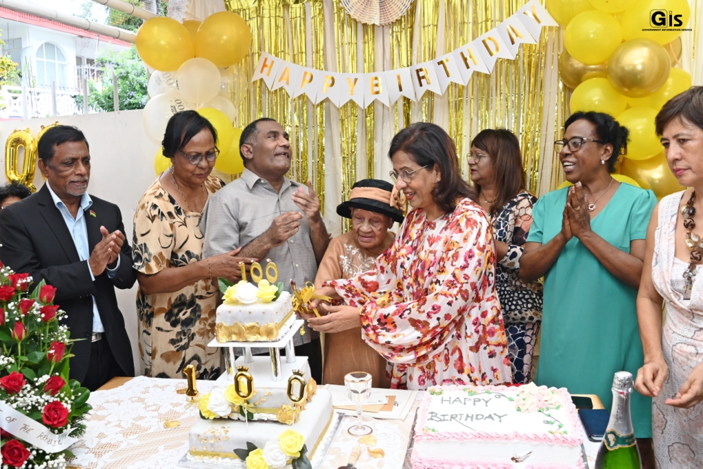 Mrs Marie Noelie Thimah celebrates her 100th birthday