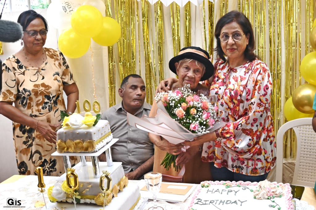 Mrs Marie Noelie Thimah celebrates her 100th birthday