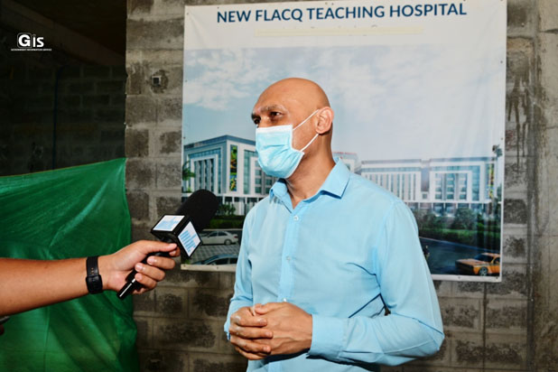 Site visit effected at construction site of New Flacq Teaching Hospital