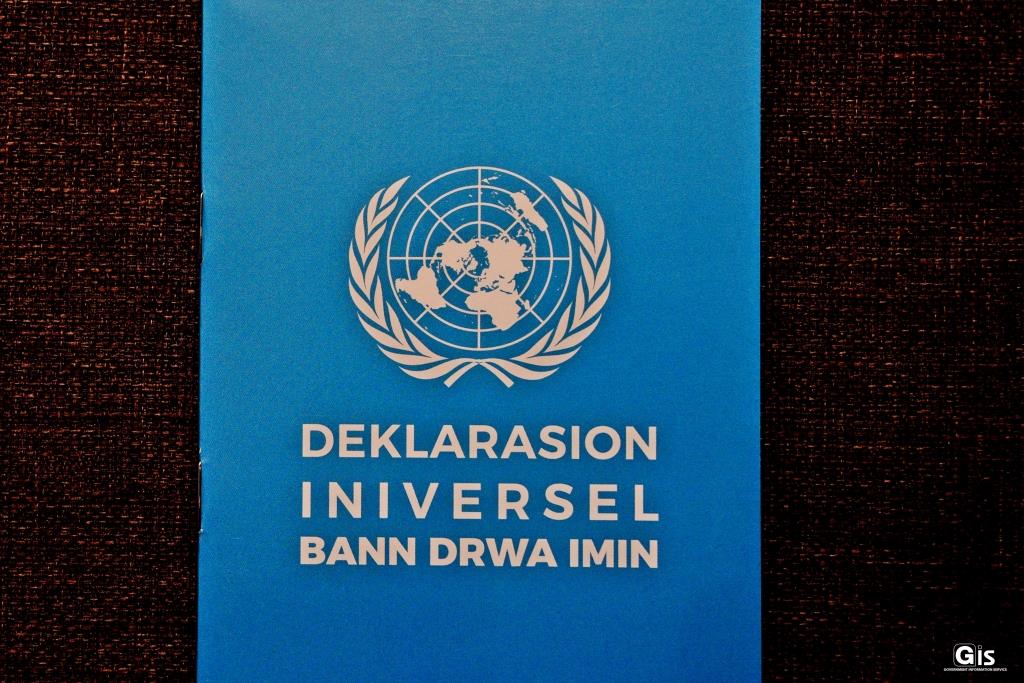 UDHR published in Kreol Morisien to mark its 75 years of existence