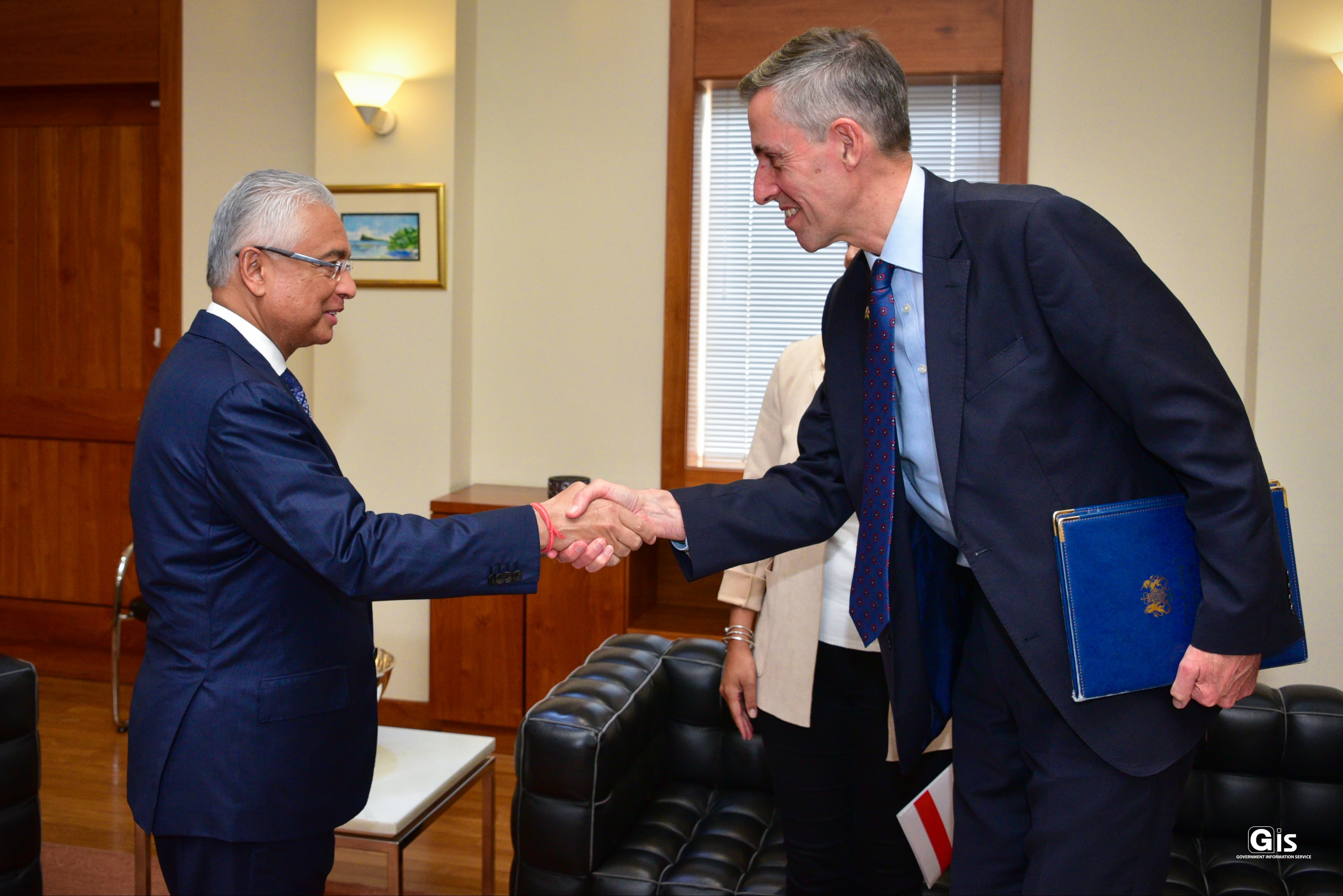 UK Prime Minister’s Trade Envoy to Mauritius pays courtesy call on PM ...